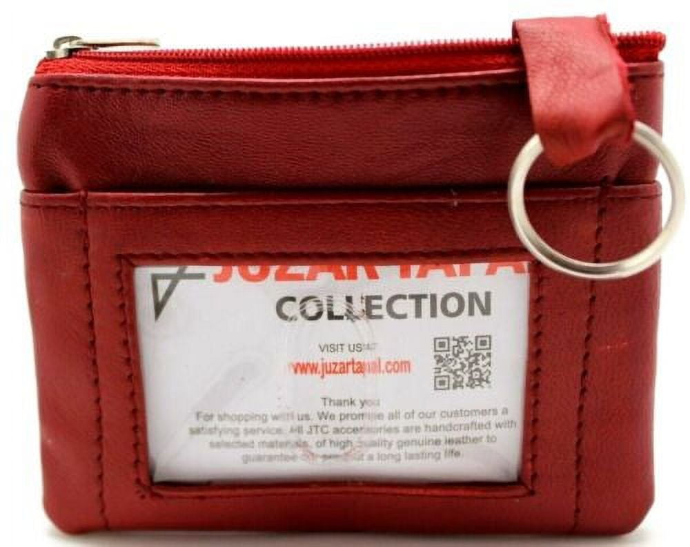 Women Coin Purse ID Holder Leather Wallets Pouch Card Cash Zip Bag Key ...