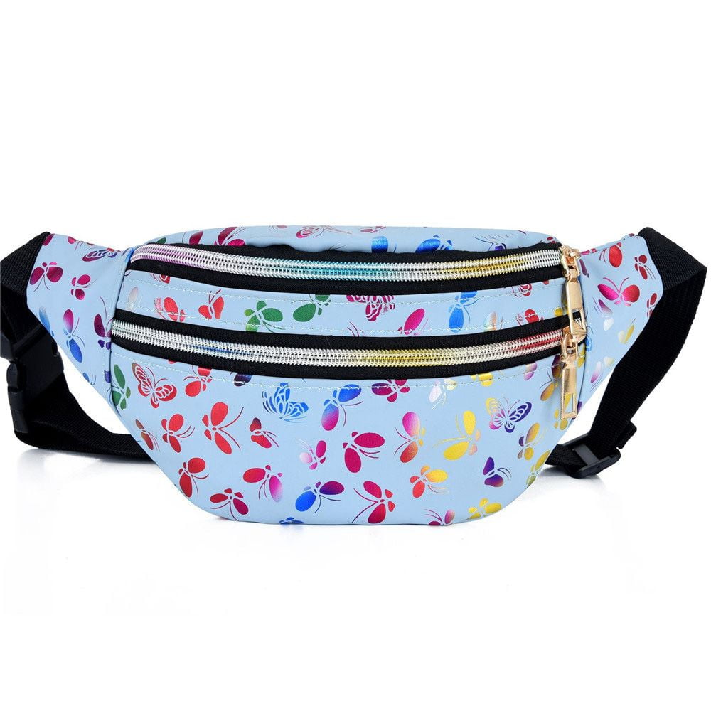 Women Colorful Purse Cartoon Fanny Pack Printed Waist Bag Mobile Phone ...