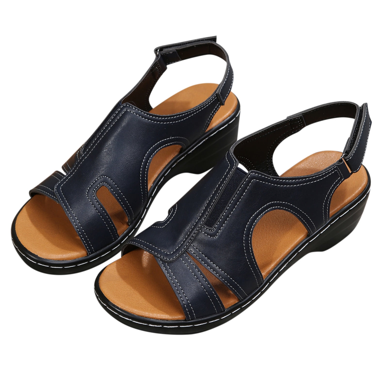 Women Comfortable Sandals Orthotic Walking Sandals Orthopedic Arch ...
