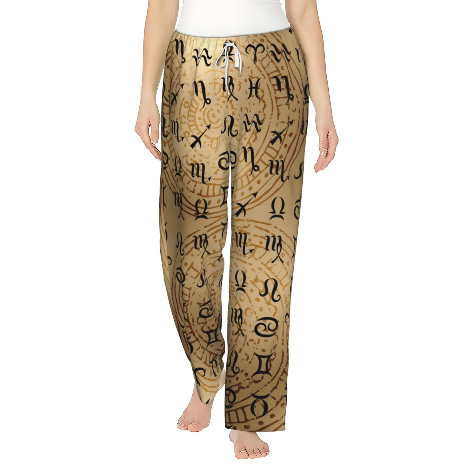 Women Comfy Pajama Pants Lounge Bottoms Long Wide Leg, Signs Of Zodiac ...