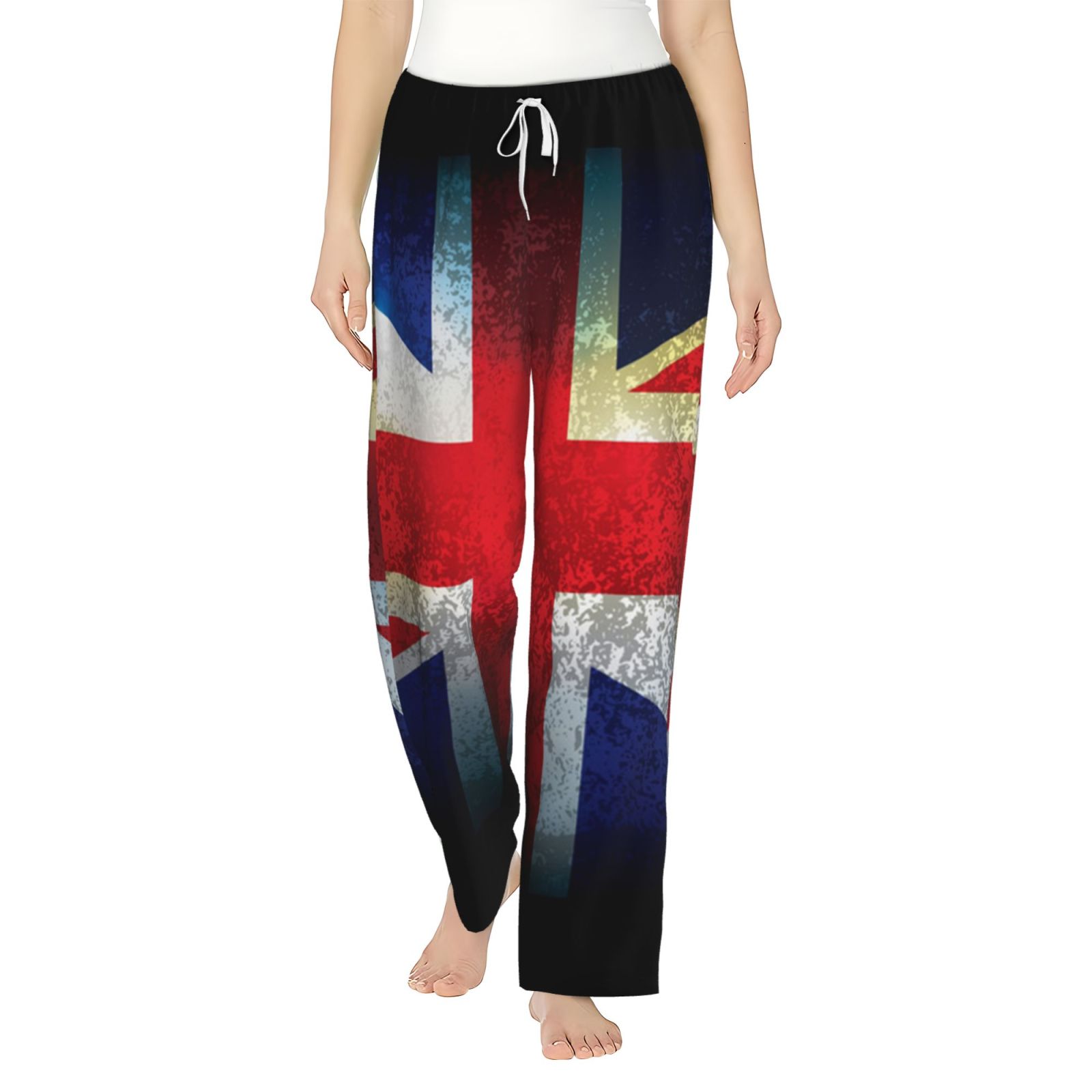 Women Comfy Pajama Pants Lounge Bottoms Long Wide Leg, Union Jack ...