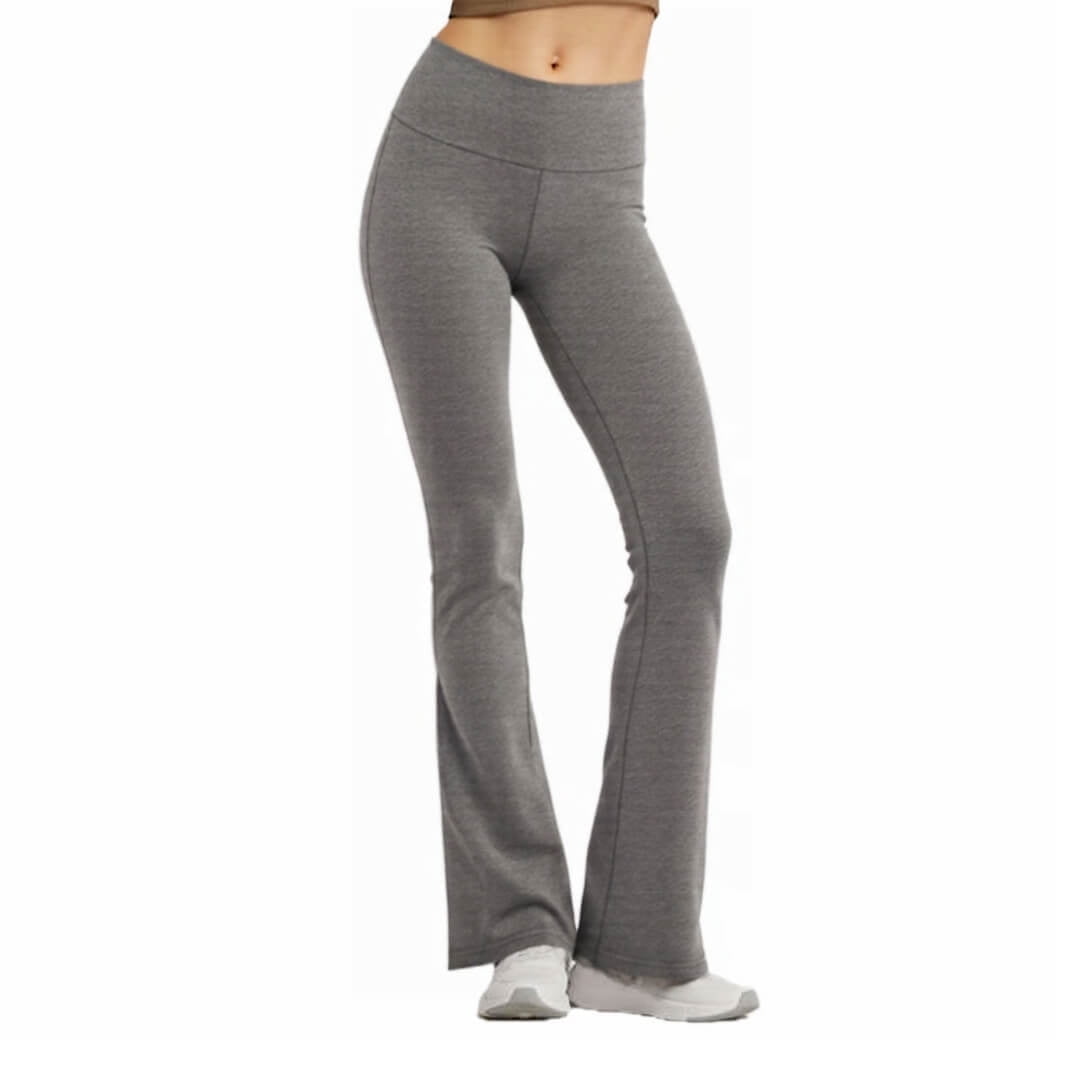 Women Cotton Bootcut Wide Waist-band Workout Bootleg Yoga Pants ...