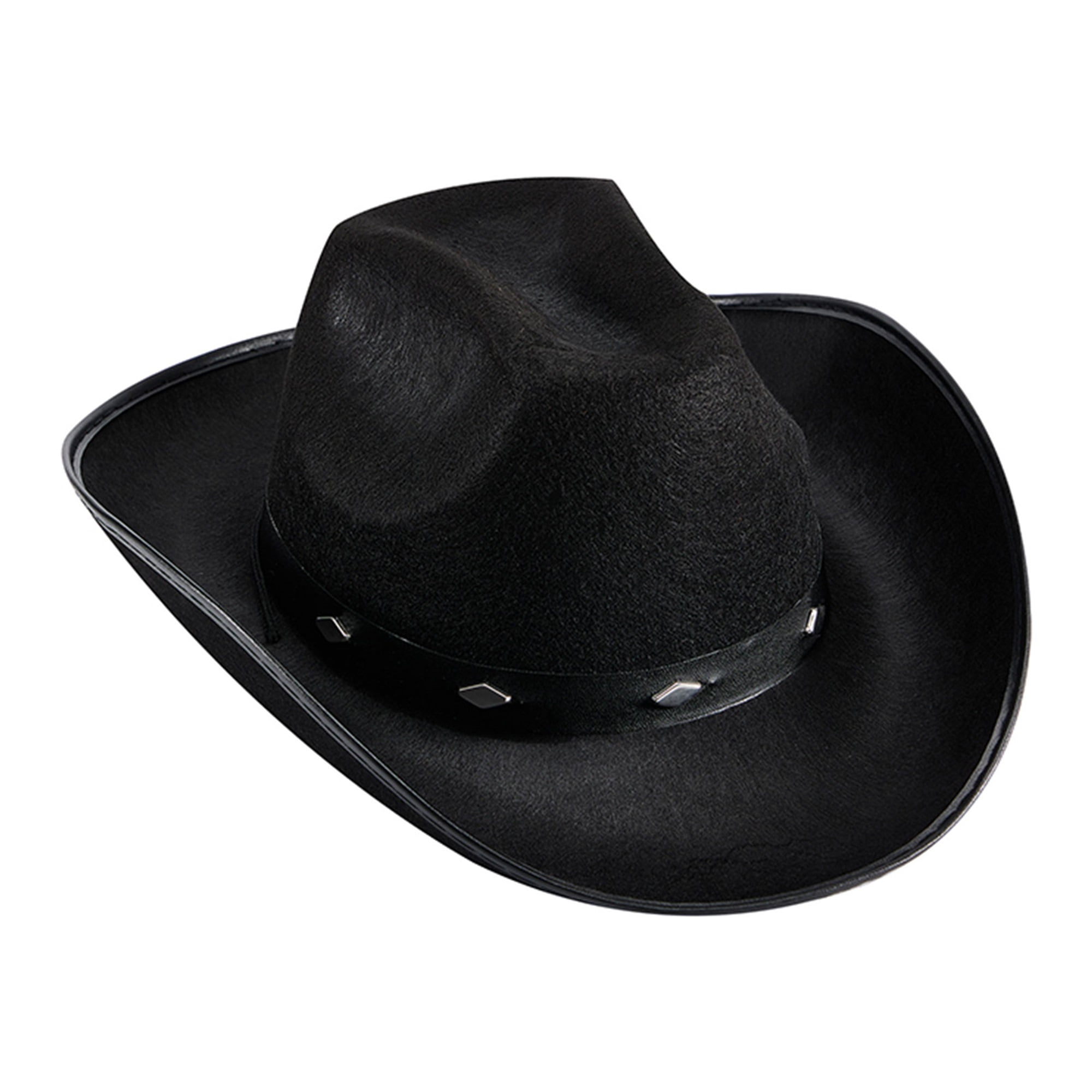 Women Cowboy Hat, Soft Wide Brim Roll-up Western Cap Cowgirl Hat for ...