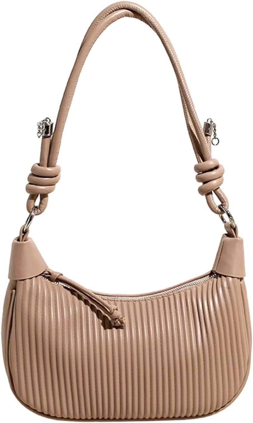 Women Crescent Bag Vegan Leather Hobo Tote Purse Retro Cute Crossbody ...