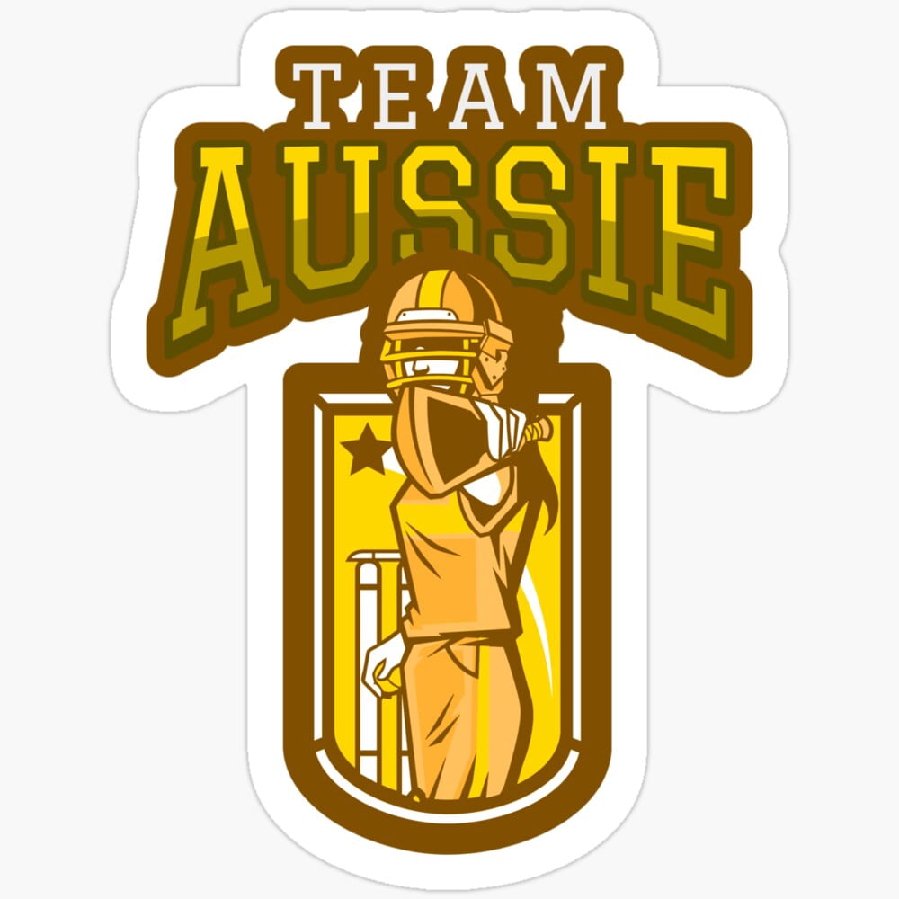 Women Cricket Australia Sticker Phone Decal Water Bottle Stickers Car ...