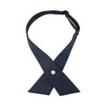 Women Criss-Cross Bow Tie School Girl Uniform Solid Adjustable Pre Tied ...