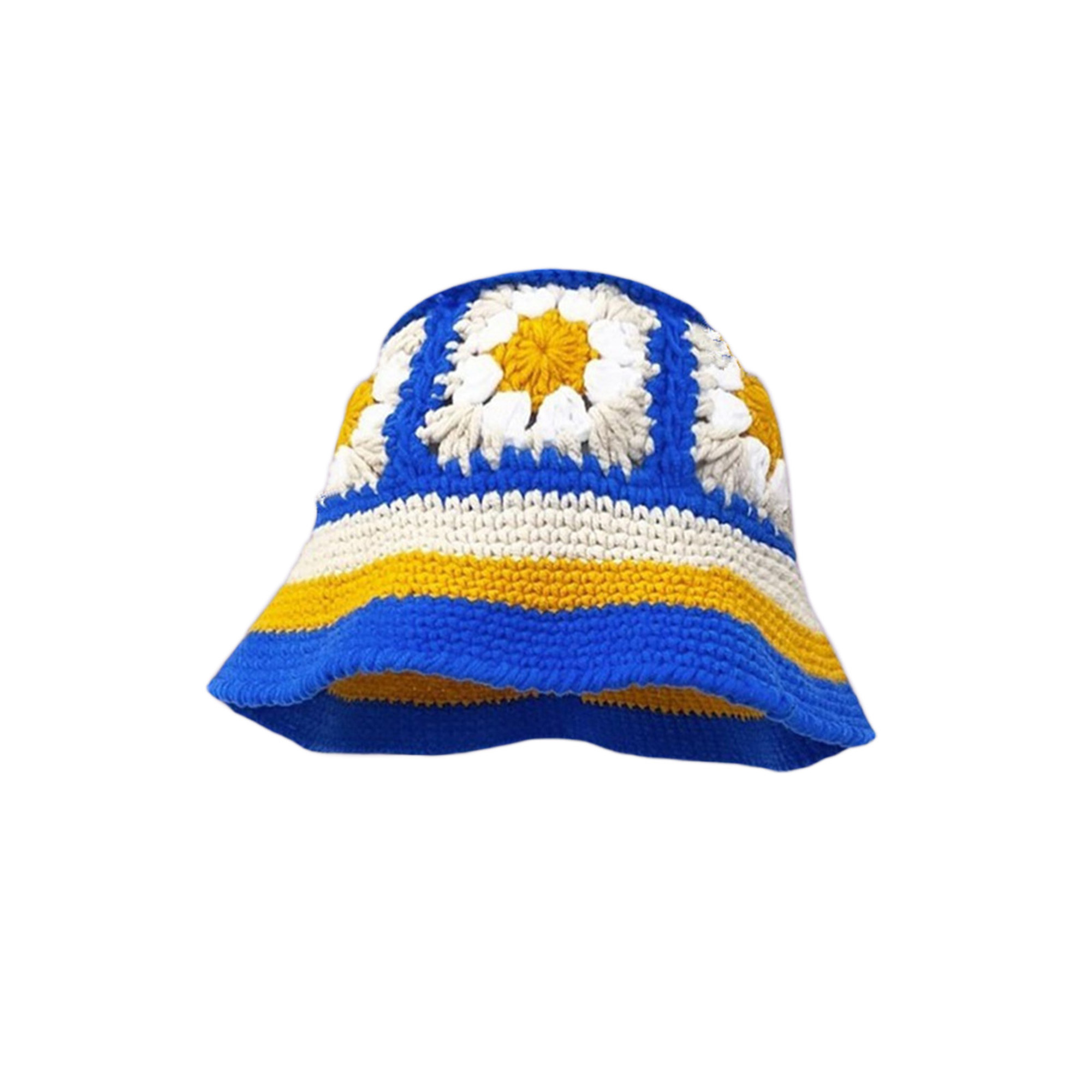 Women Crochet Bucket Hats Vintage Floral Fisherman Hats Knit Beanie ...