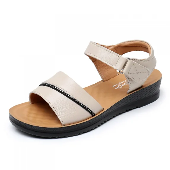 Women Cross Design PU Wedge Casual Sandals - Walmart.com