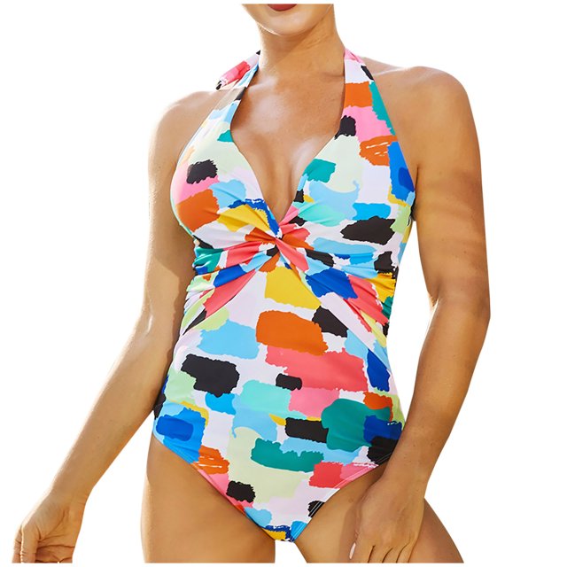 Women Cutout One Piece Swimsuit Tummy Control High Waisted Swimwear