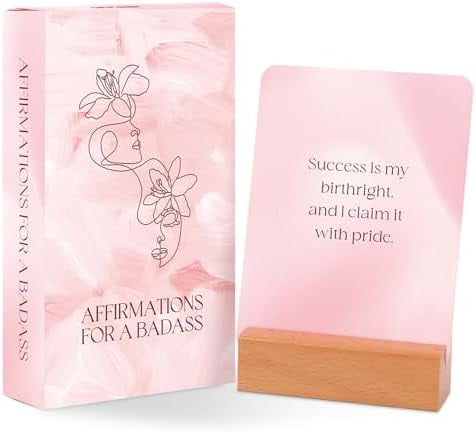 Women with Display Stand, 53 Fierce Bold Messages with Floral Back ...