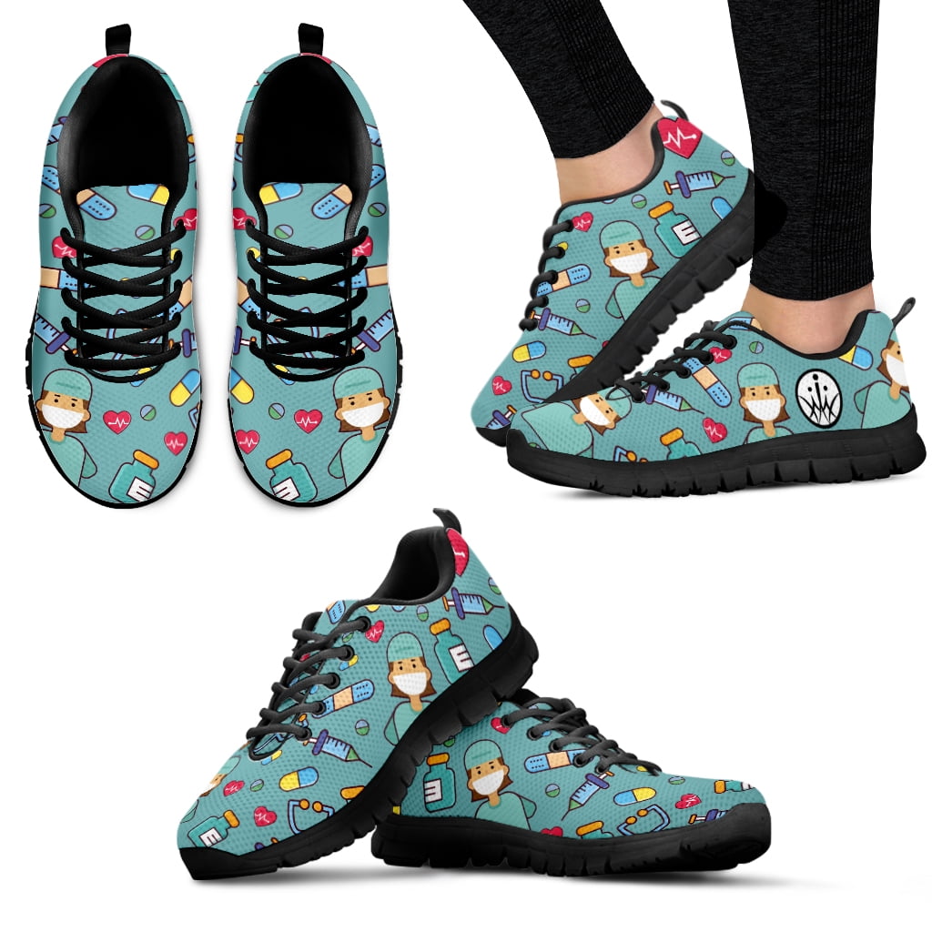 Women Doctor Nurse Sneakers Medical Hospital Print Lightweight Mesh ...