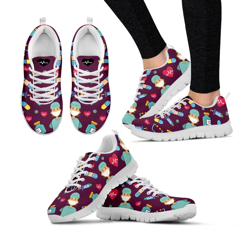 Women Doctor Nurse Sneakers Medical Hospital Print Lightweight Mesh ...