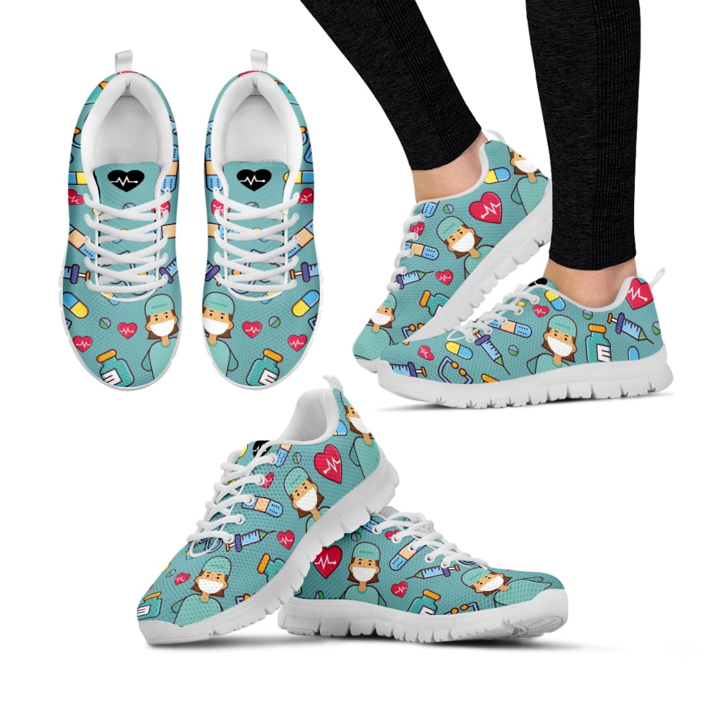 Women Doctor Nurse Sneakers Medical Hospital Print Lightweight Mesh ...