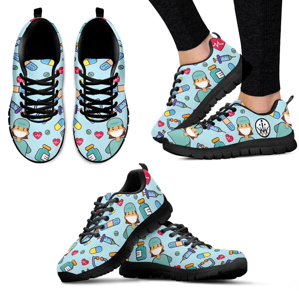 Women Doctor Nurse Sneakers Medical Hospital Print Lightweight Mesh ...