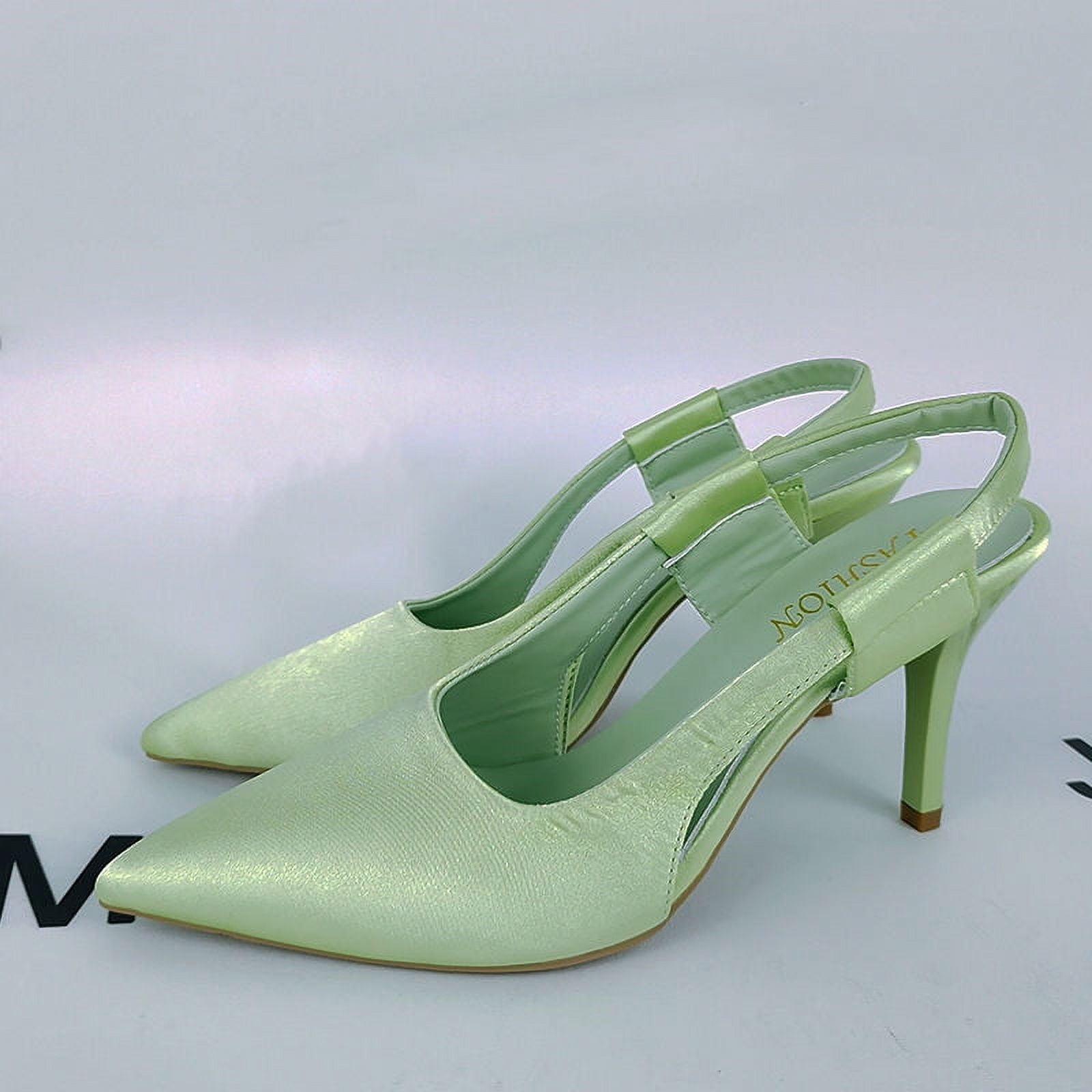 Women Elegant Heel Sling Back Pointed Contracted after ultra-high with ...