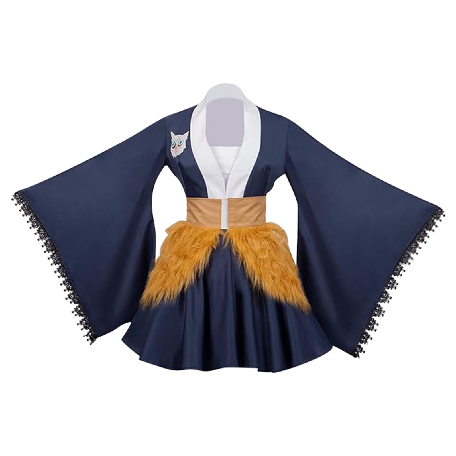 Women Elegant Kimono For Halloween Demon Slayer Hashibira Inosuke Anime ...