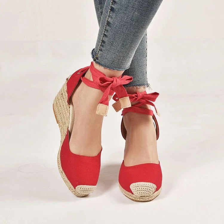 Women Espadrille Ankle Strap Sandals Slippers Ladies Womens Casual ...