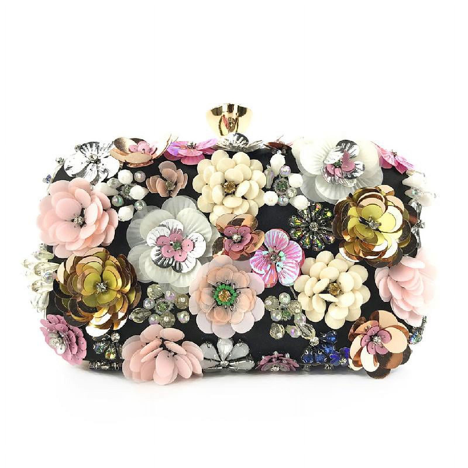 Women Evening Clutch Bag Beaded Floral Handbag Clutch Bag Party Prom ...