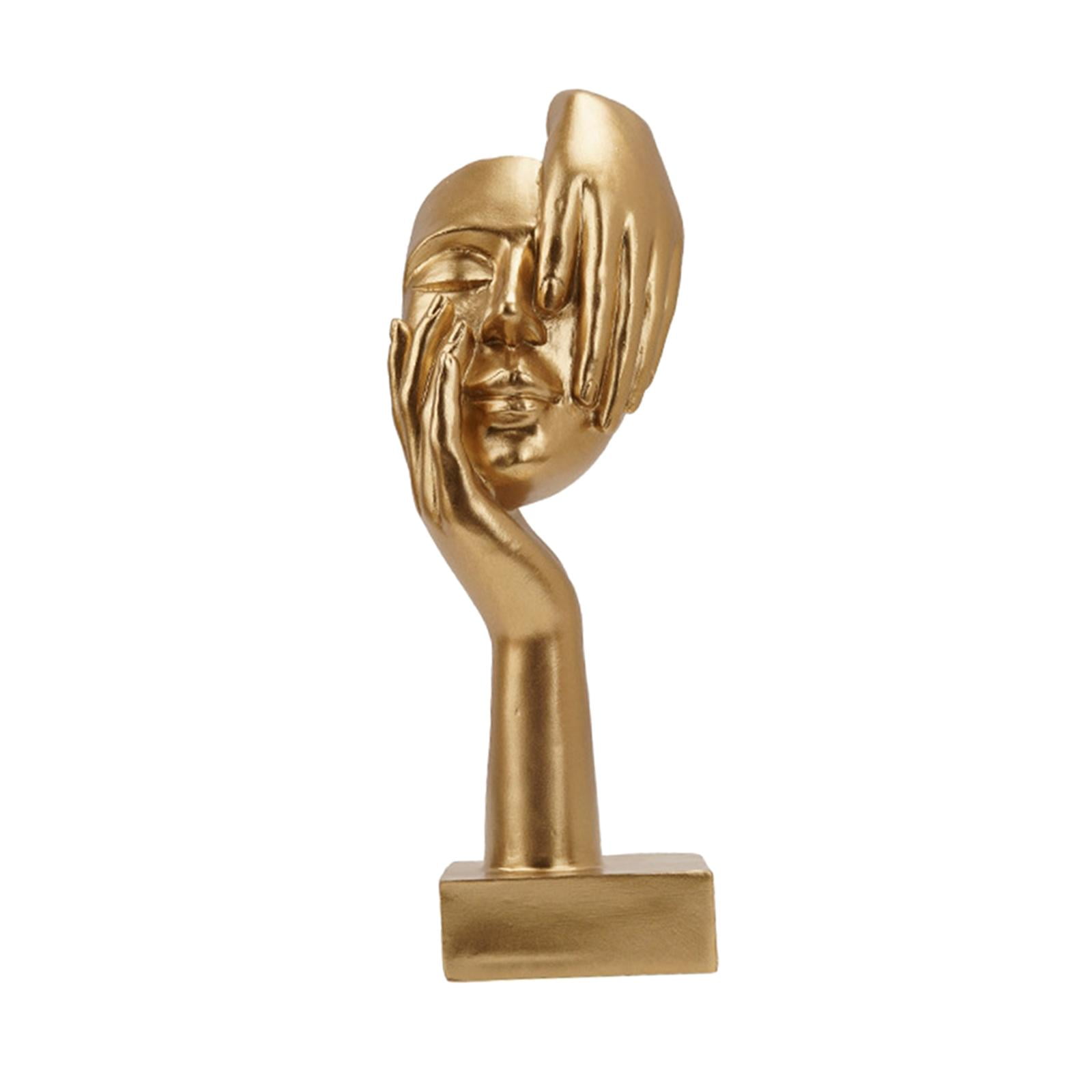 Women Face Art Statue Thinker Statues Resin Thinker Lady Sculpture for ...