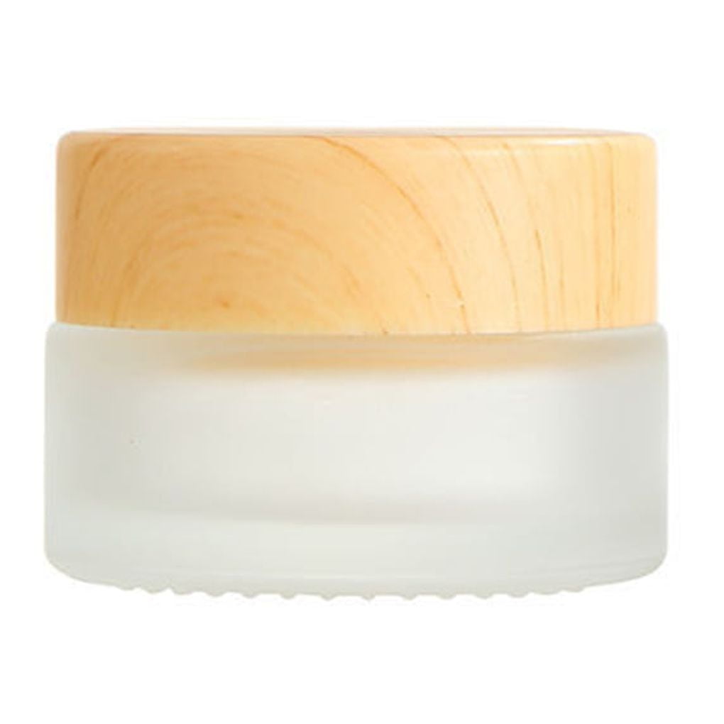 Women Face Cream Dispenser Portable Round Replacement Wood Grain Lid ...