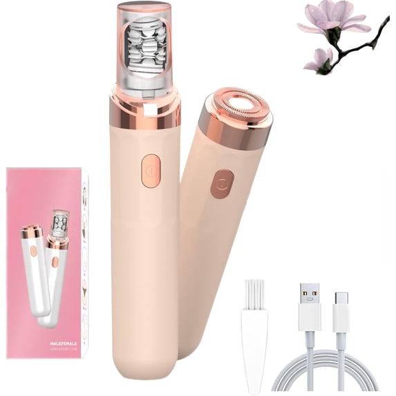 Women Face Epilator, 2-in-1 Painless Body Shaver and Facial Epilator ...
