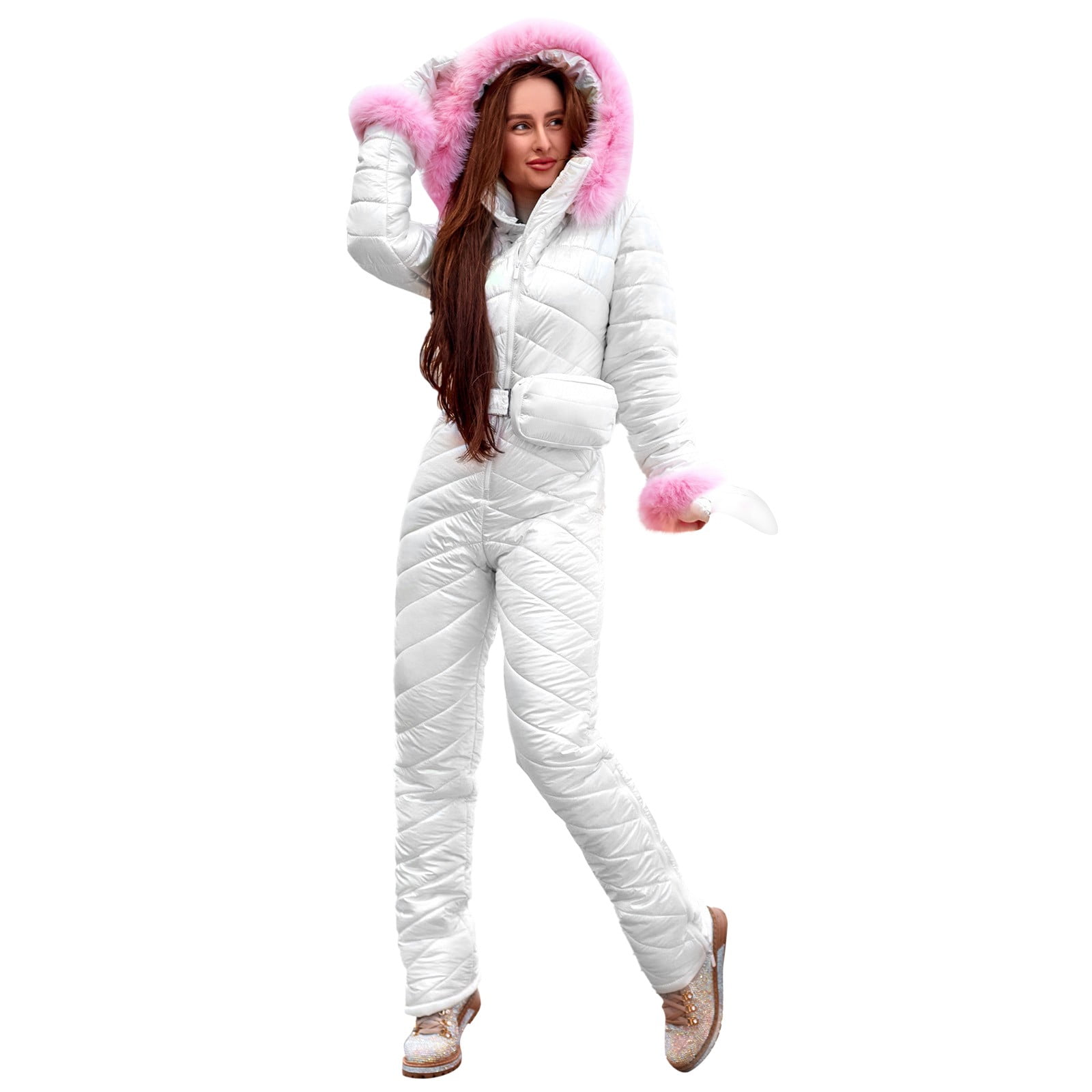 Women Fashion Casual Thick Hot Snowboard Skisuit Outdoor Sports Zipper ...