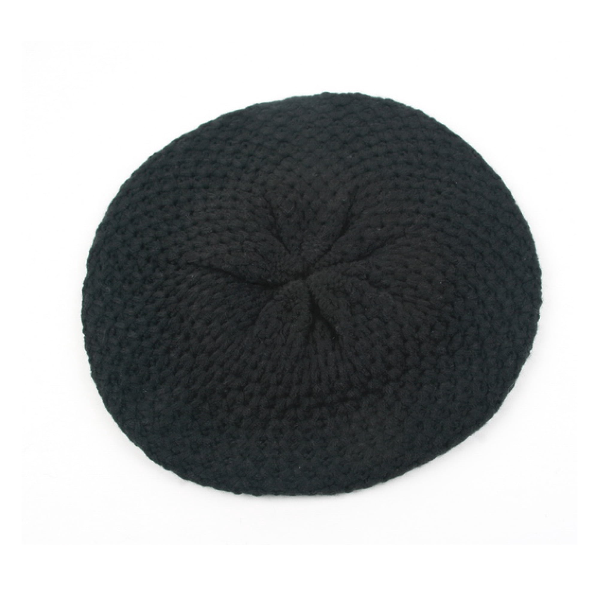 Black Knit Beret