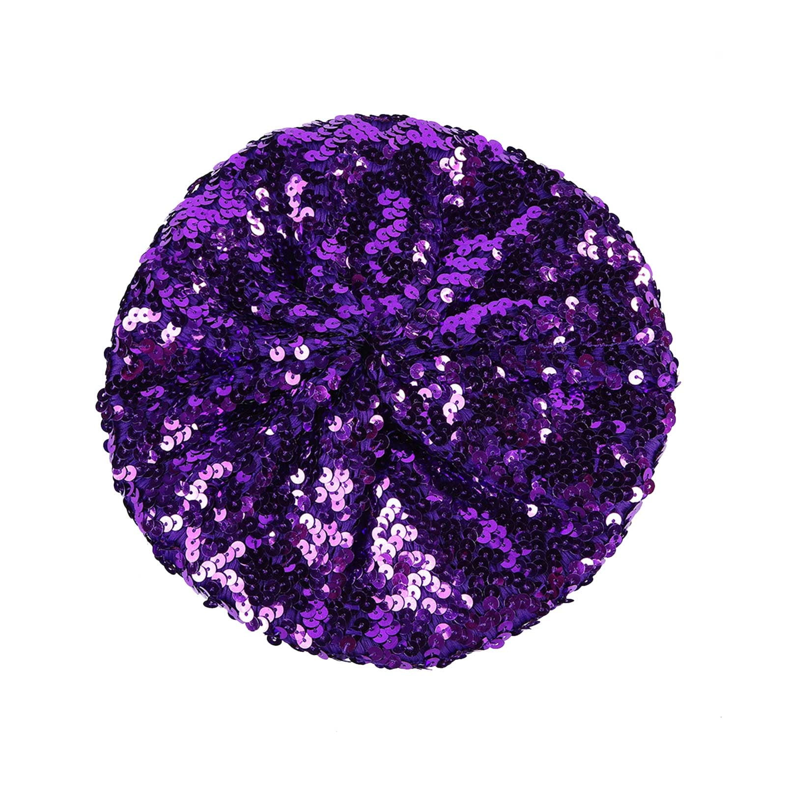 Women Fashion Sparkling Sequins Beret Colorful Cap Nightclub Dress Hat ...