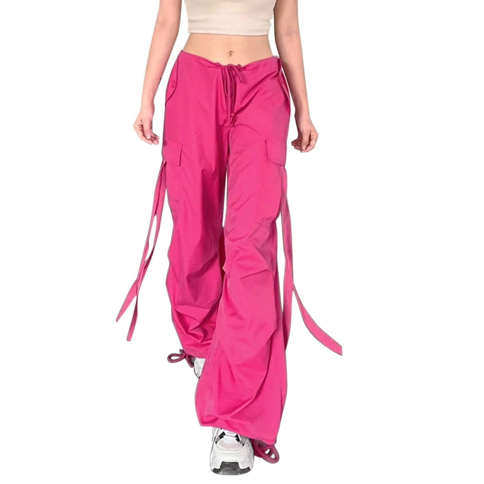 Women Fashion Streetwear Wide Leg High Waist Straight Streetwear ...
