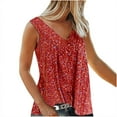 Women Fashion Summer Sexy Fold Printed Regular Lace Sleeveless V Neck
