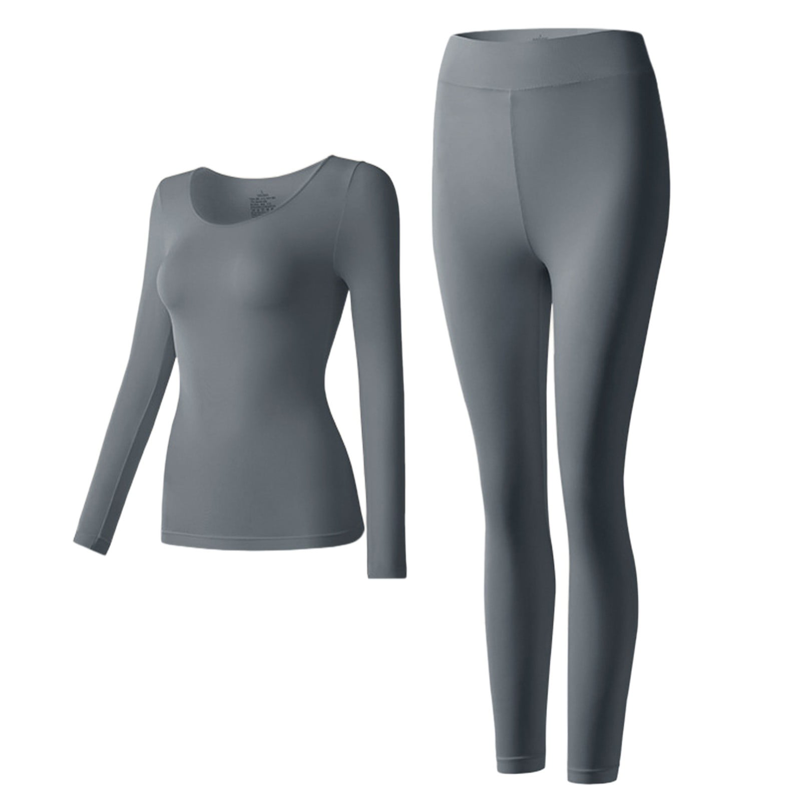 Women Fashion Thermal Underwear Long Set Casual Winter Warm Plush Lined ...