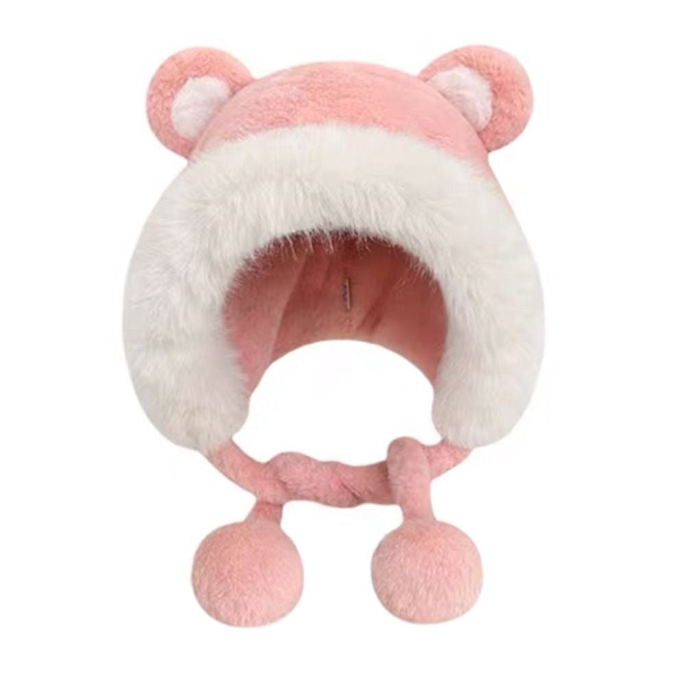Women Fashion Thicken Plush Warm Winter Hat Ear Protection Bucket Hat ...