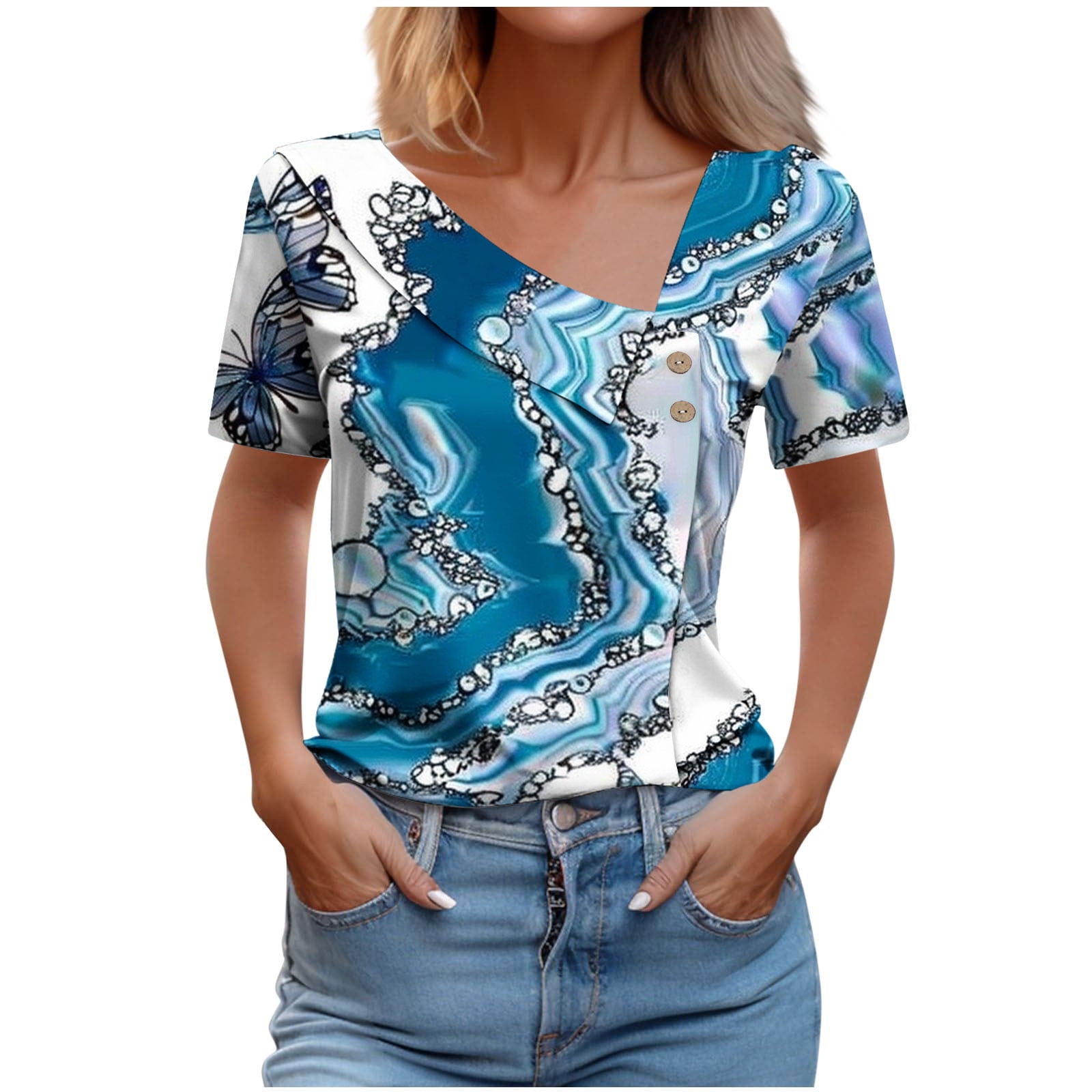 Young adult fashion Women Fashion Tops Summer Frilly Ladies Tops And ...