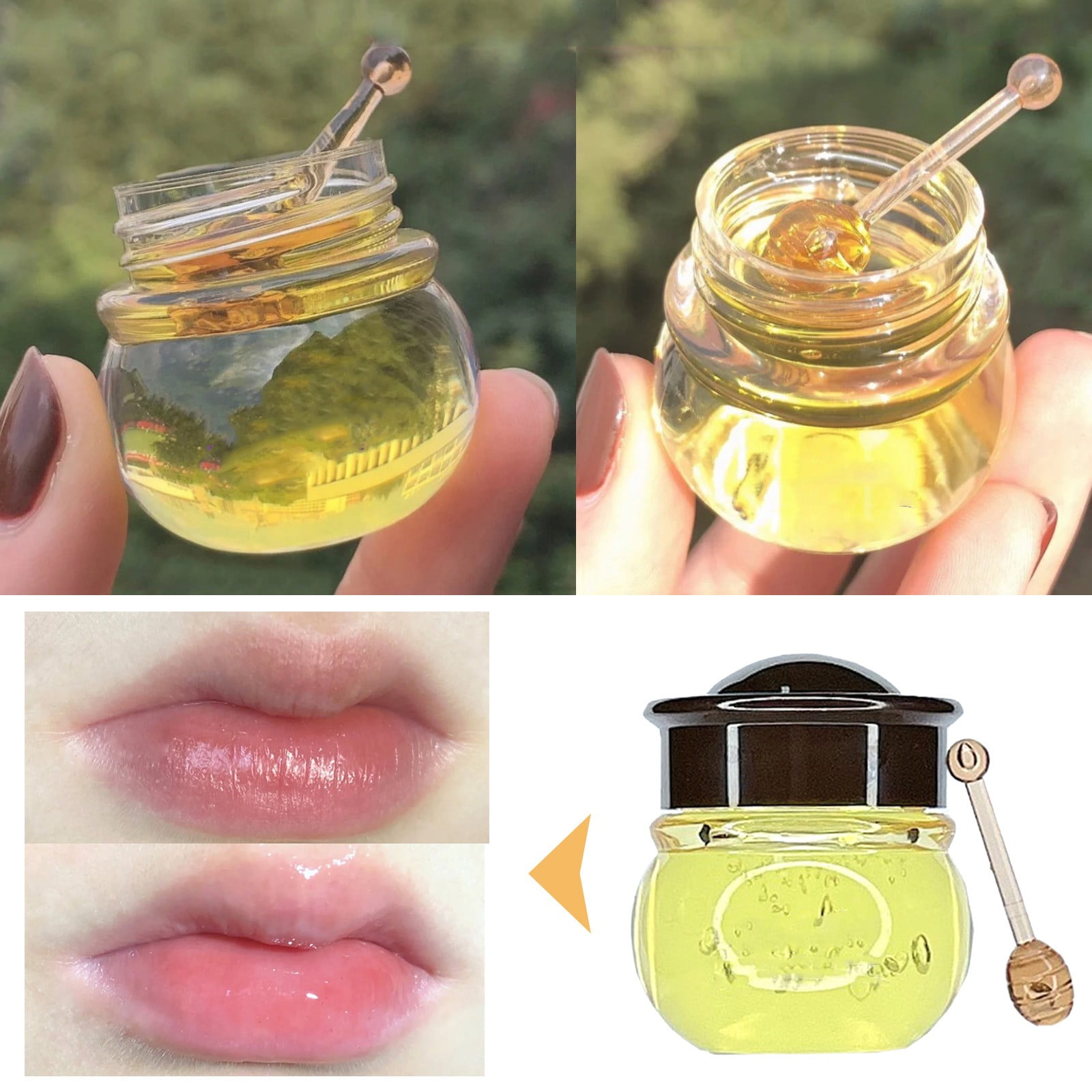 Women Fashion Transparent Small Honey Lip Filling High Appearance Level ...