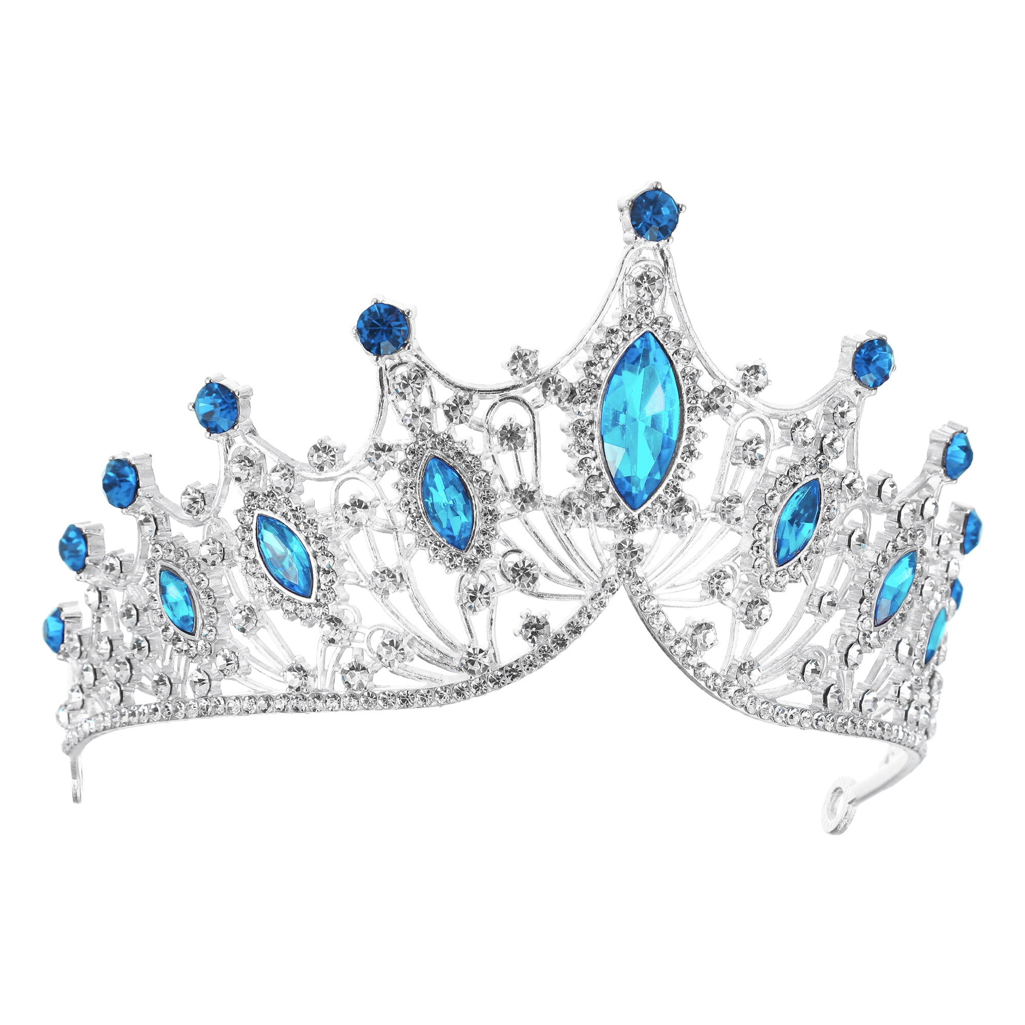 Women Faux Crystal Queen Crowns Tiara Rhinestone Tiaras Bride Party ...