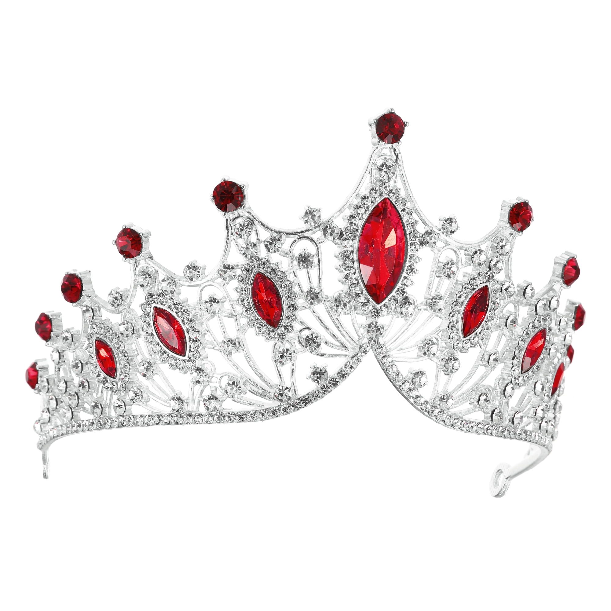 Women Faux Crystal Queen Crowns Tiara Rhinestone Tiaras Bride Party ...