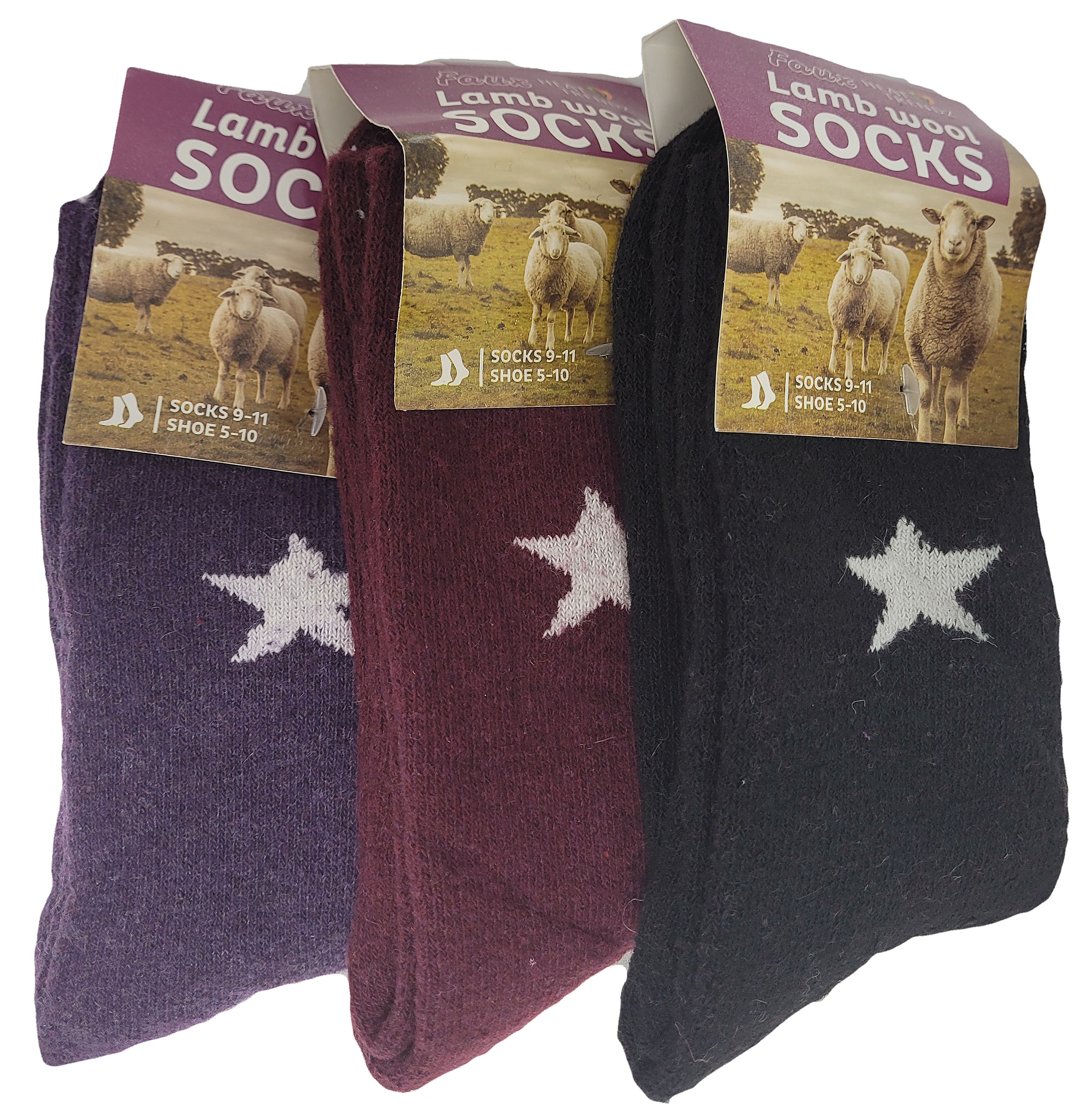 Women Faux Lamb Wool Socks, Thermal Warm Cozy Soft Ladies Crew Socks ...