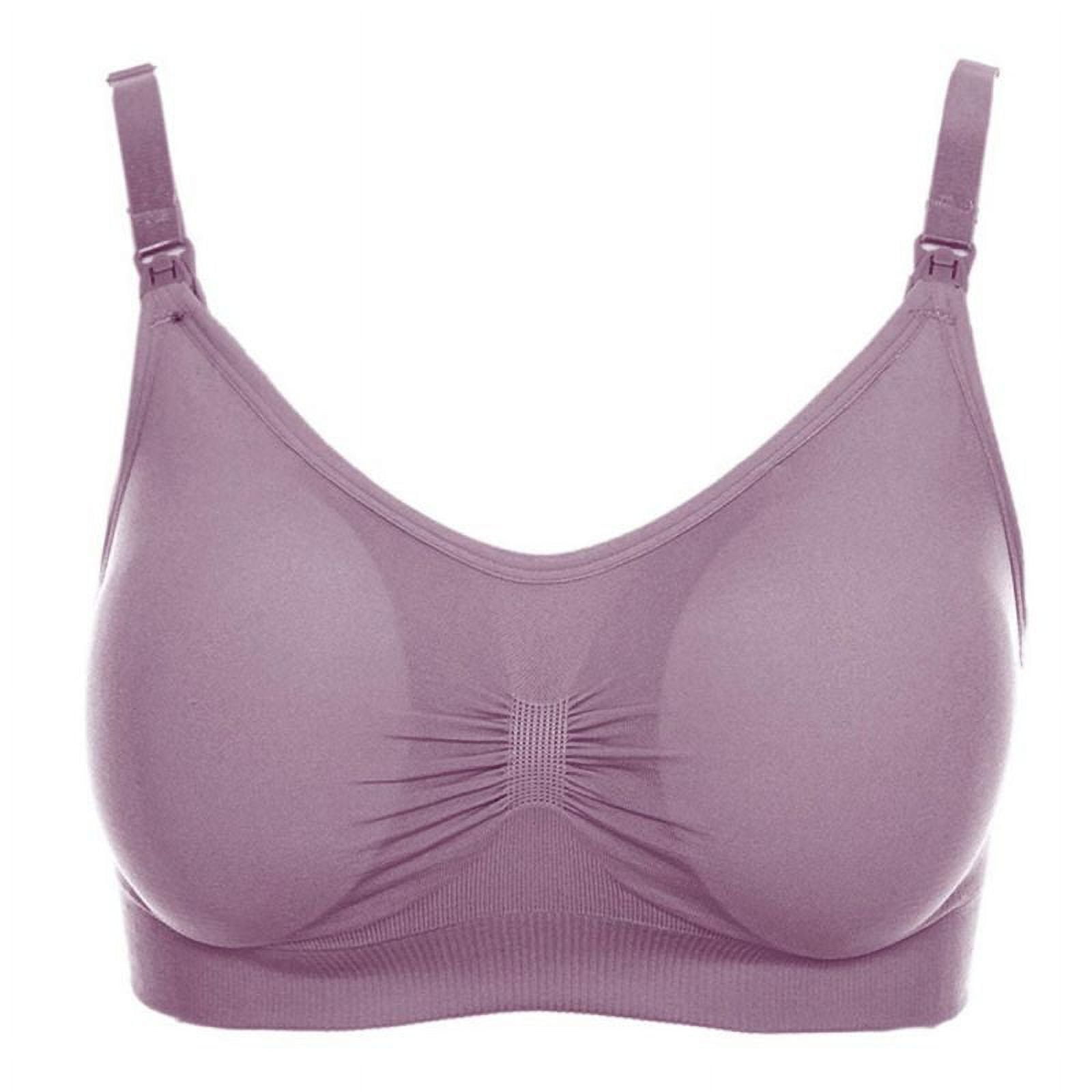 Women Feeding Nursing Maternity Bra No Rims Seamless Gather Front ...