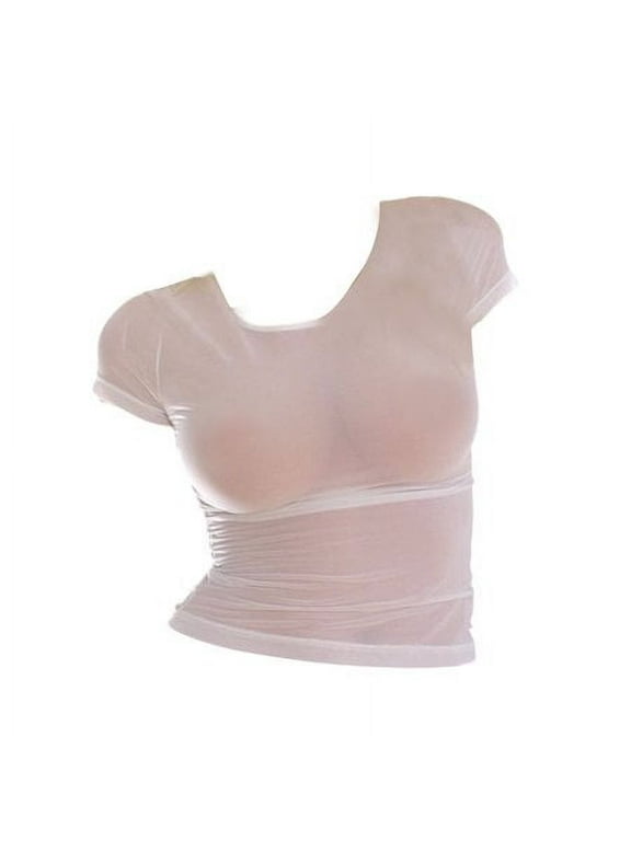 KOGMO Womens Short Sleeve Crop Top Solid Round Neck T Shirt - Walmart.com