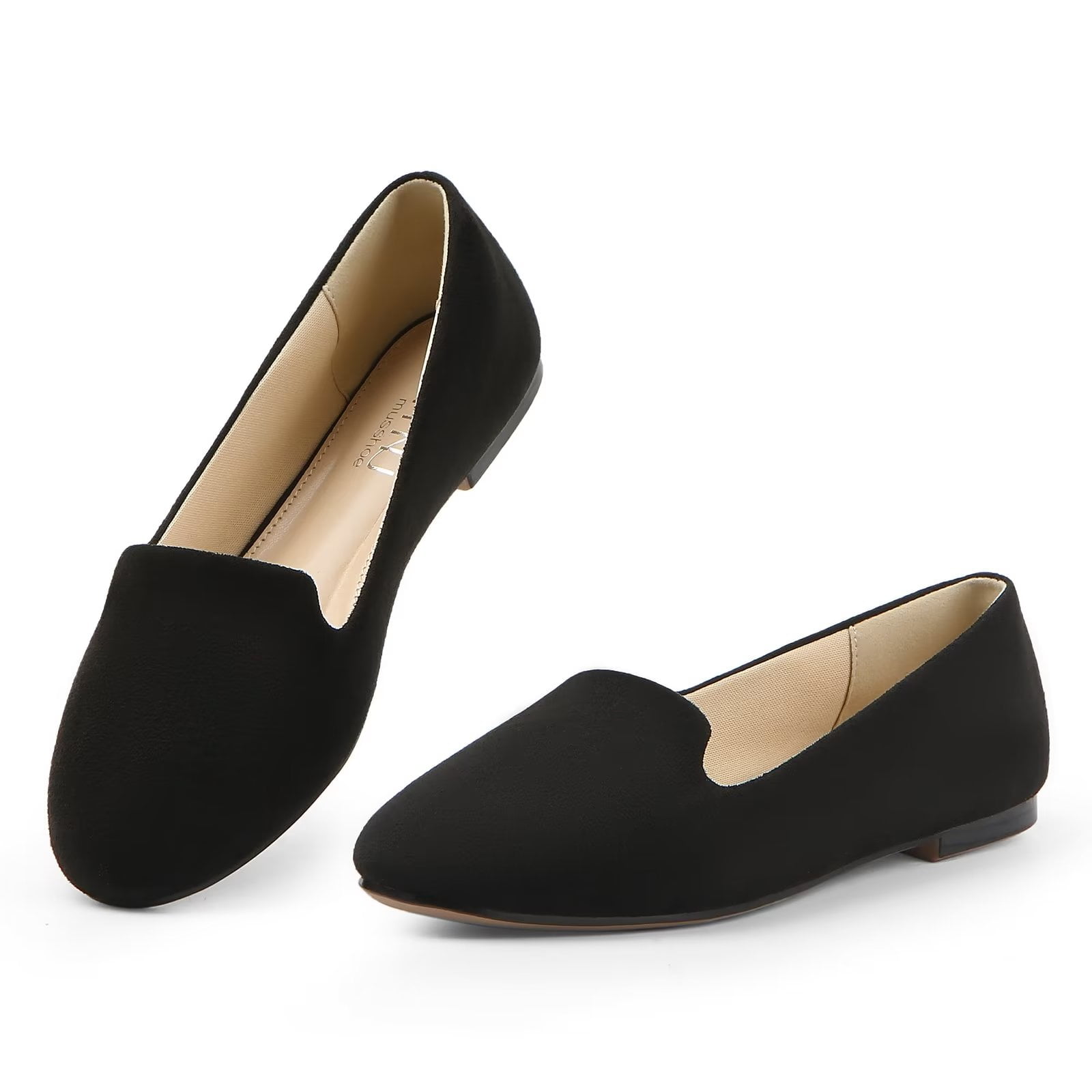 Women Flats Comfortable Round Toe Women Loafers,Black 8 - Walmart.com