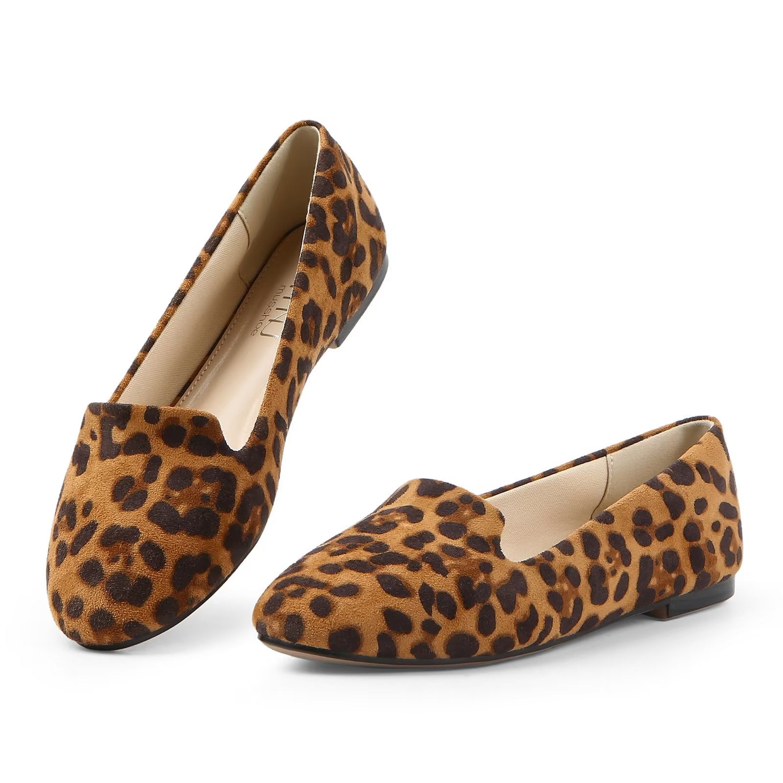 Women Flats Comfortable Round Toe Women Loafers,Leopard 8 - Walmart.com