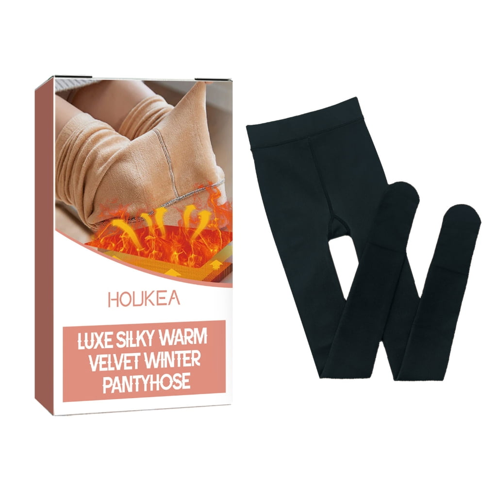Women Fleece Lined Tights Thermal High Waist Leggings Stockings for ...