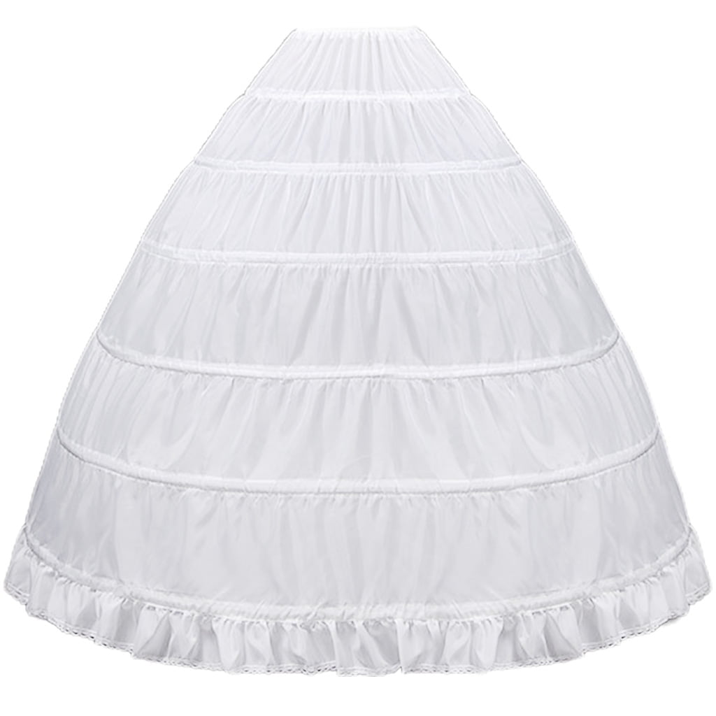 Women Floor-Length Full A-Line Crinoline 6 Hoop Bridal Wedding Dress ...