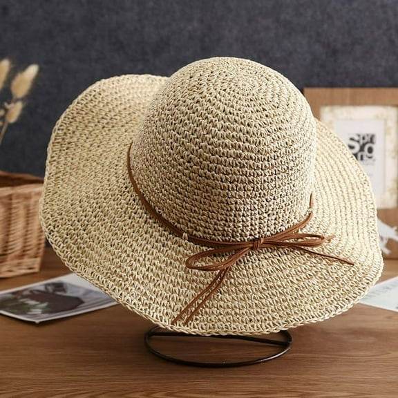 AWZXDE Women's New Lace Flower Wide Brim Sun Hat Summer Korean Style ...