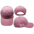 Women For Trump 2024 Pink With Light Pink Letters USA Embroidered Cap ...