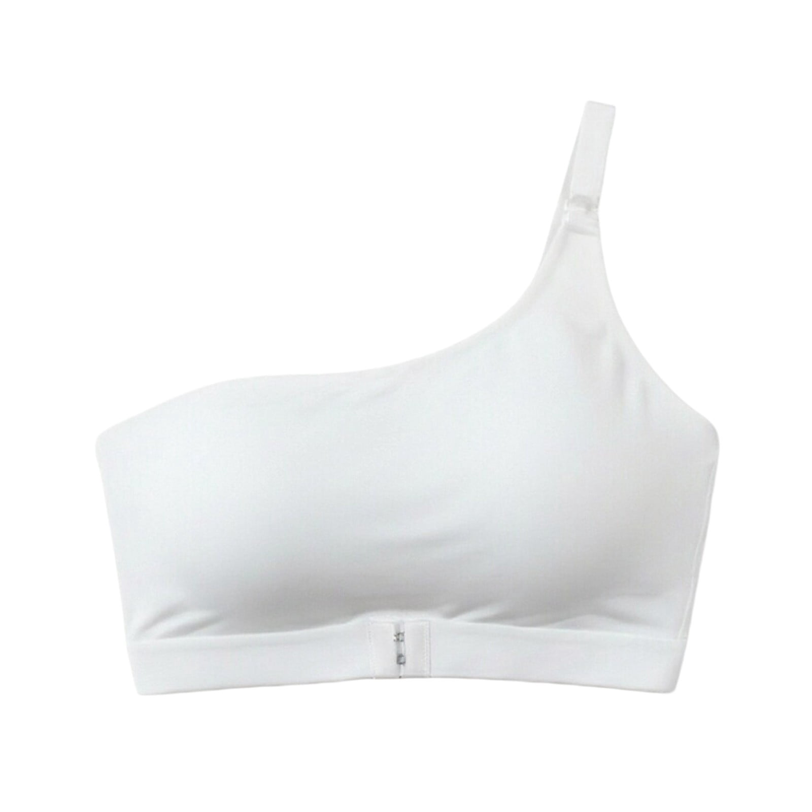 Women Front Closure Bra One Shoulder Bralette Wireless Posture Bra ...