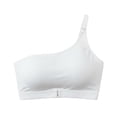 Women Front Closure Bra One Shoulder Bralette Wireless Posture Bra ...