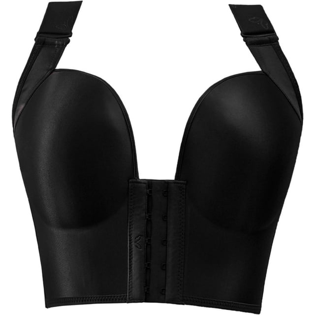 Women Front Closure&Wide Straps Longline Cup Full Coverage Push Up Bra ...