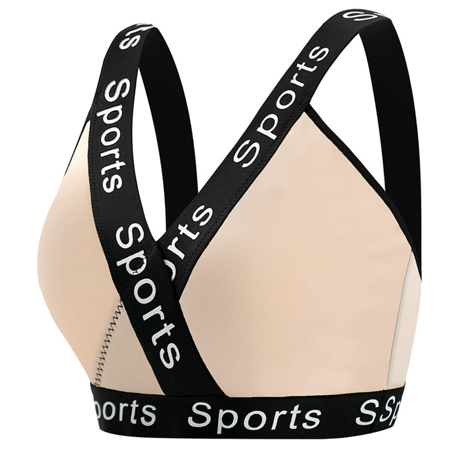 Women Full Coverage Plus Size Letter Strap Everyday Bra Soft Breathable ...