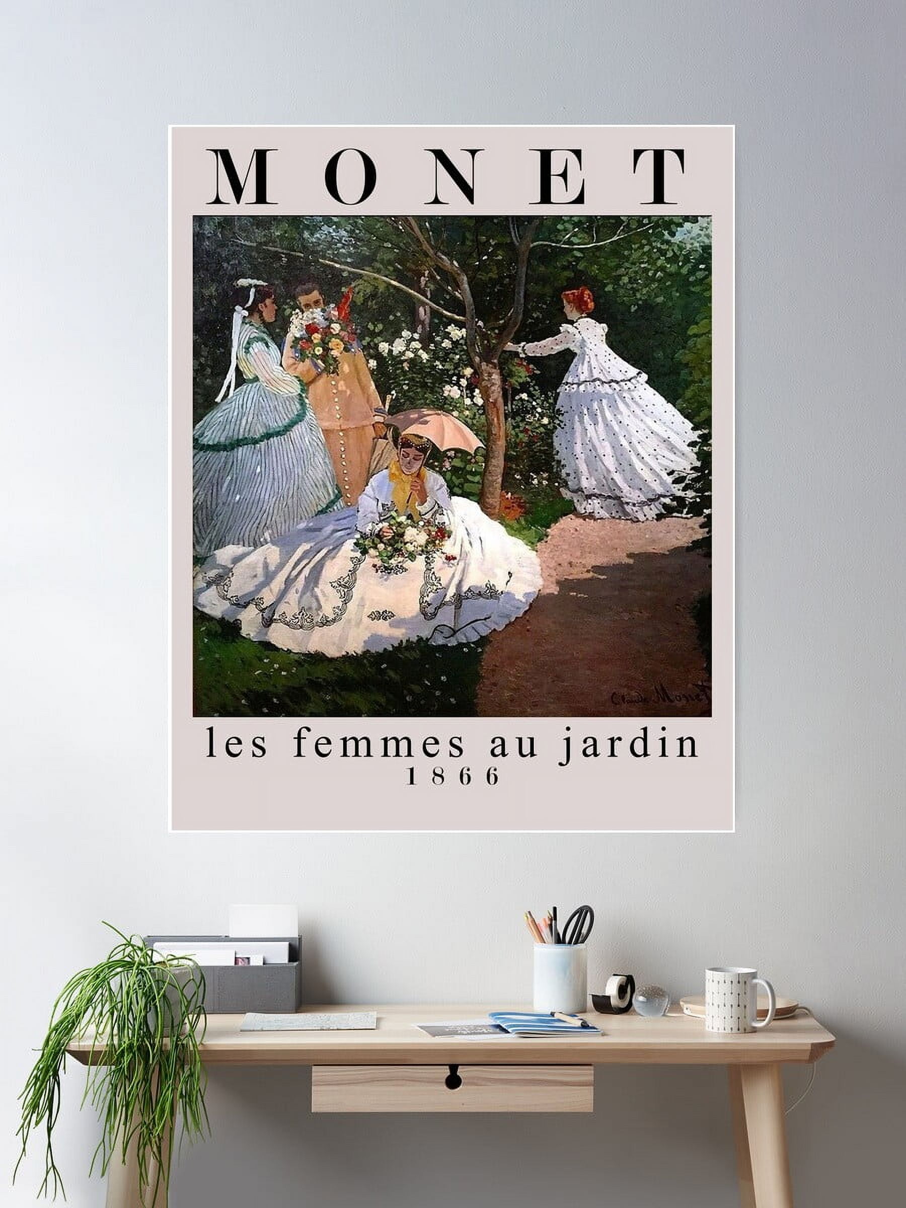 Women In The Garden Poster By Claude Monet, 1866 Photographic ...